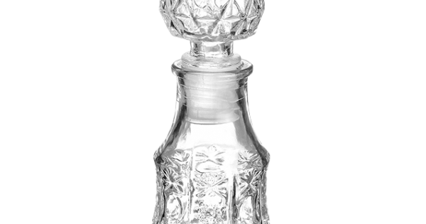 0152.19216 ΓΥΑΛΙΝΟ ΔΙΑΦΑΝΟ VINTAGE ΜΠΟΥΚΑΛΑΚΙ ΜΕ ΠΩΜΑ 50 ml